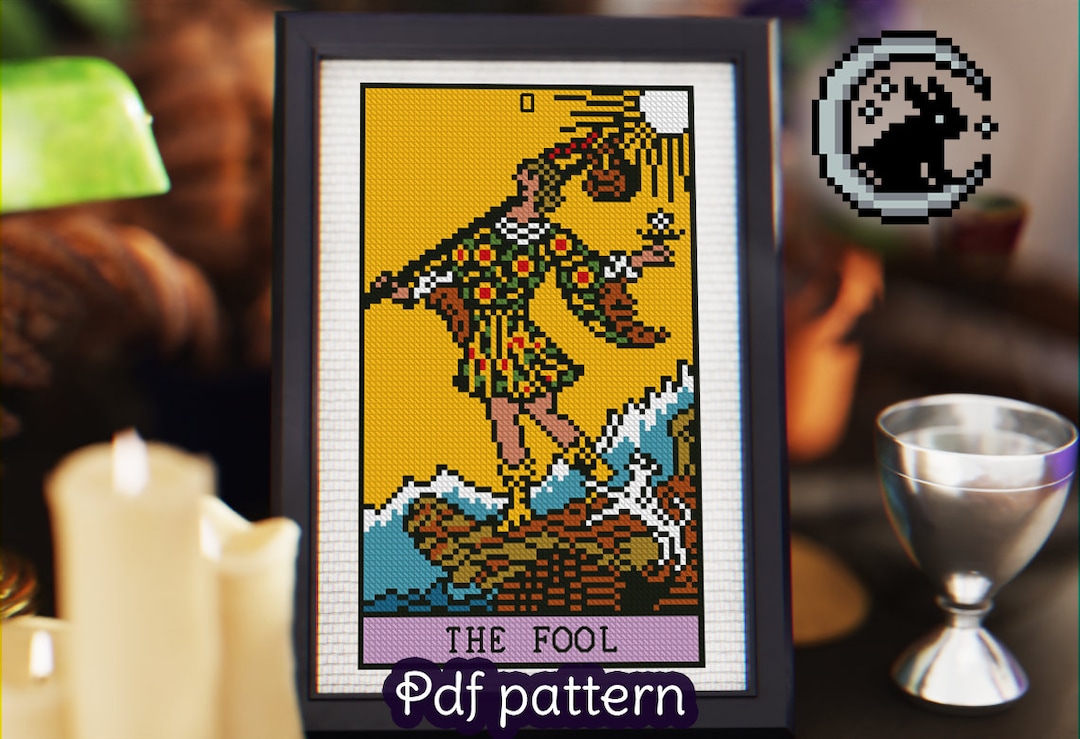 The Fool Tarot Card Cross Stitch Pattern: Rider Waite Major Arcana ...