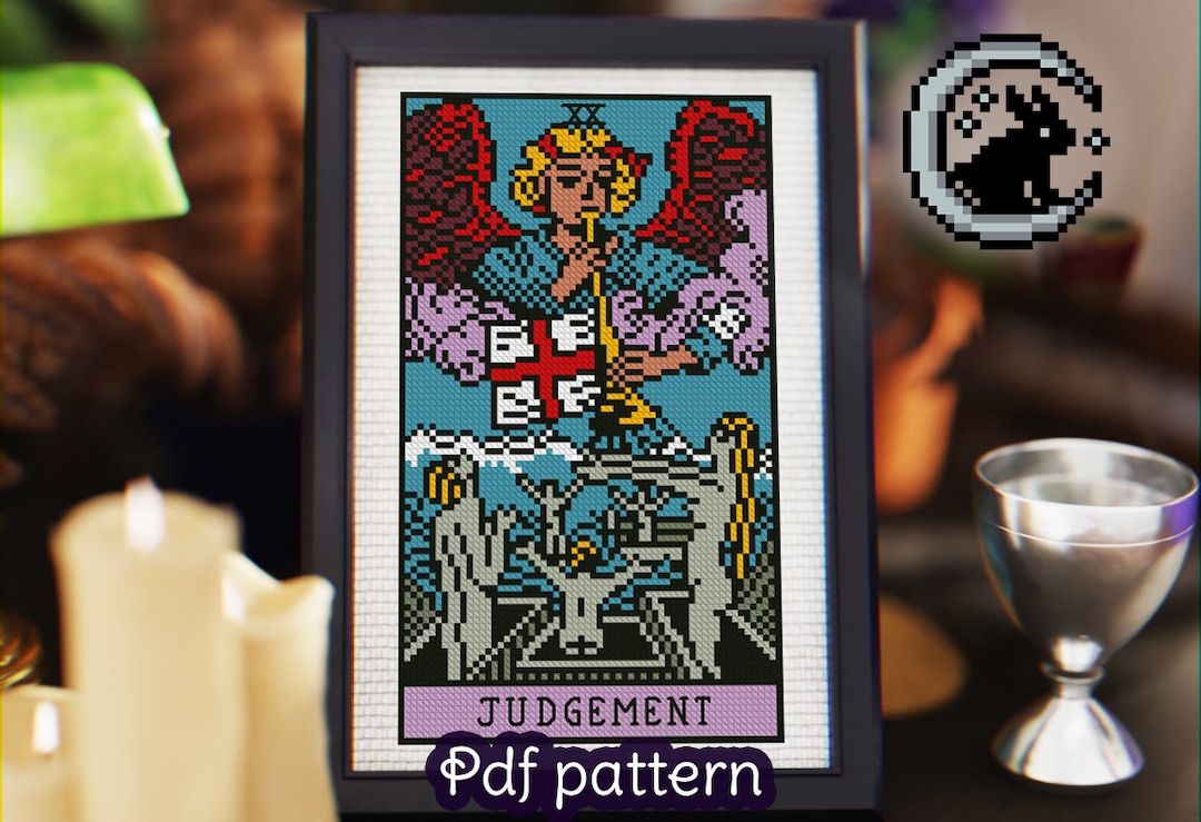 Tarot Card Cross Stitch Pattern - Judgement - Major Arcana - Rider ...