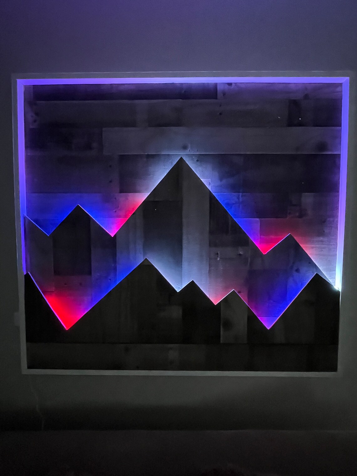 Colorful Light-up Mountain Wall Decor- Customized Options | LED ...