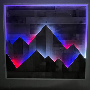 Colorful Light-up Mountain Wall Decor- Customized Options | LED ...