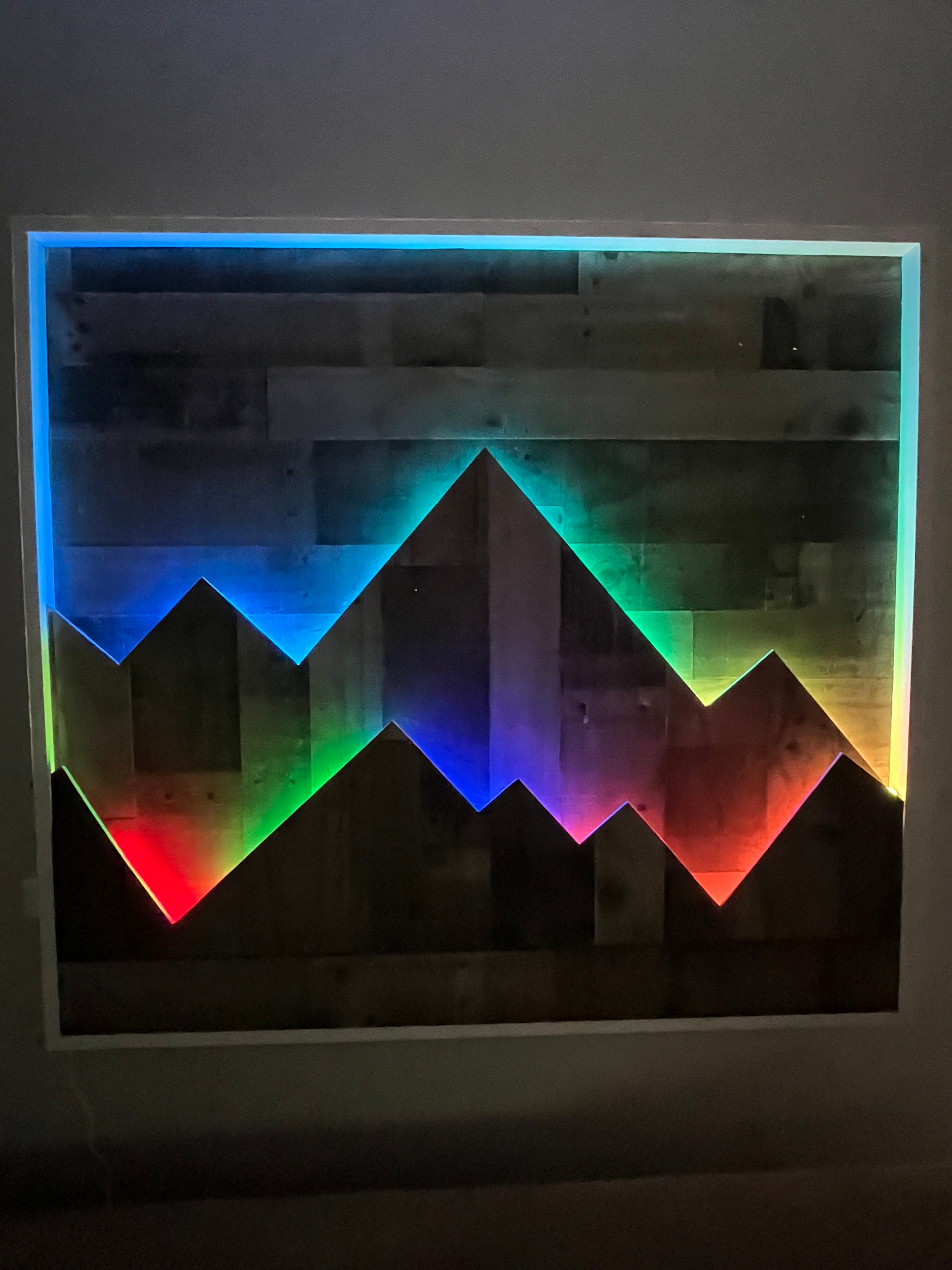 Colorful Light-up Mountain Wall Decor- Customized Options | LED ...