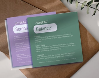 Doterra Oil Sample Cards - Etsy UK