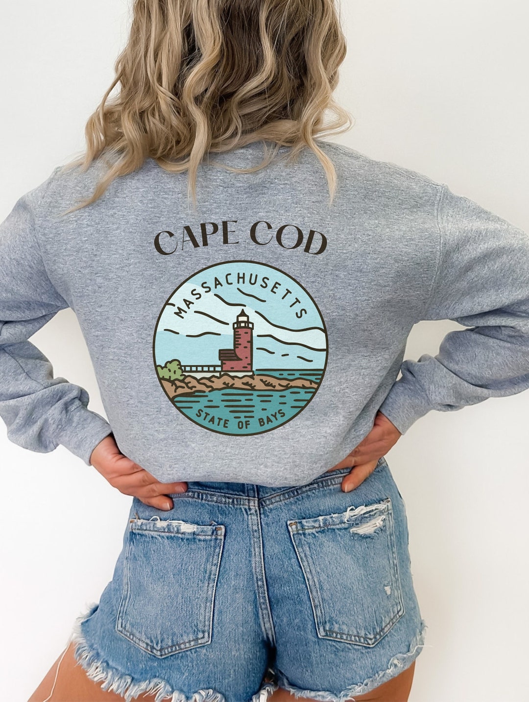Cape Cod Crewneck, Cape Cod Sweater, Cape Cod Massachusetts Sweatshirt ...