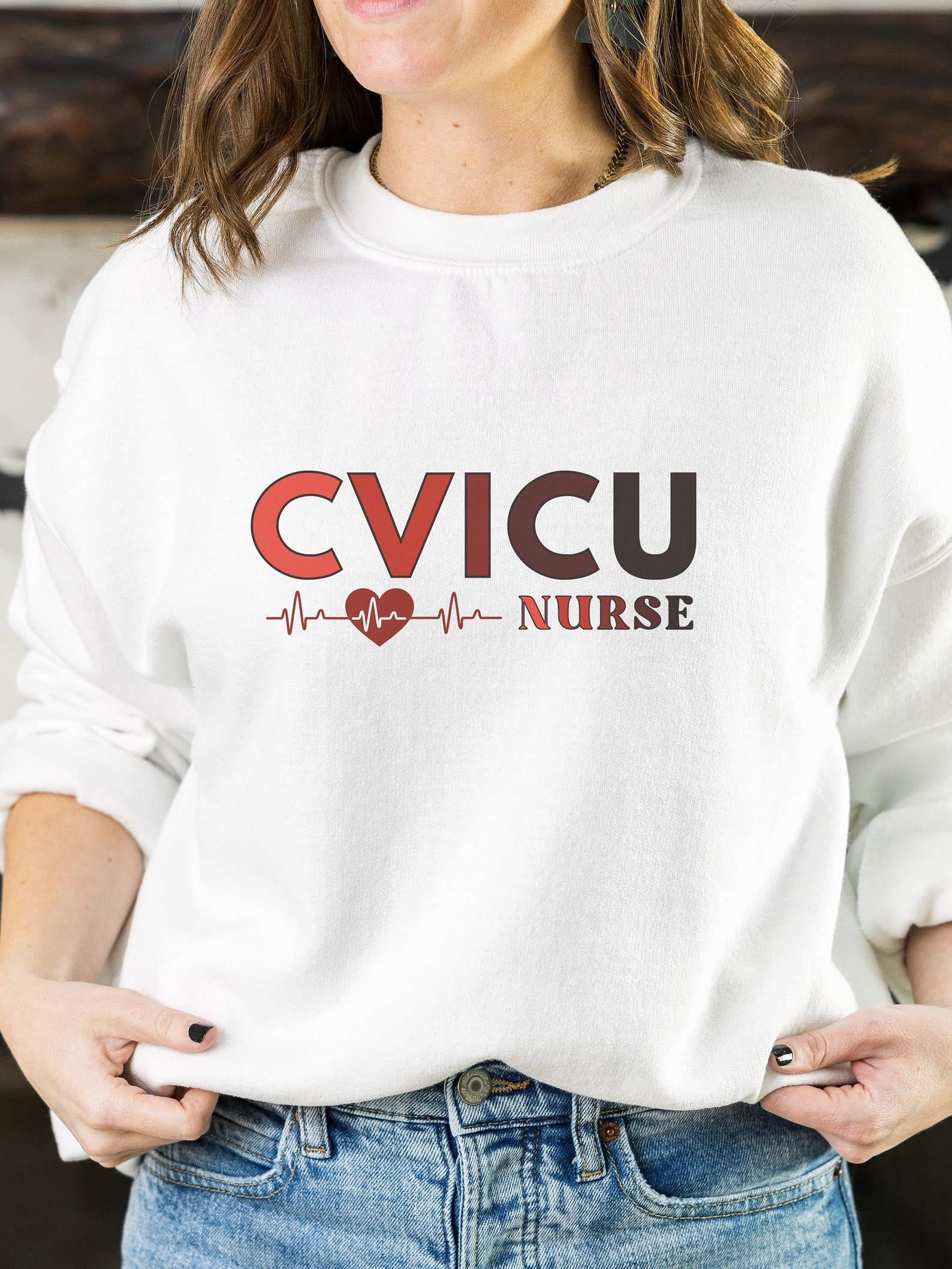 Cvicu Shirts, CVICU Nurse Sweatshirt, EKG Shirts, Cardiovascular Icu ...