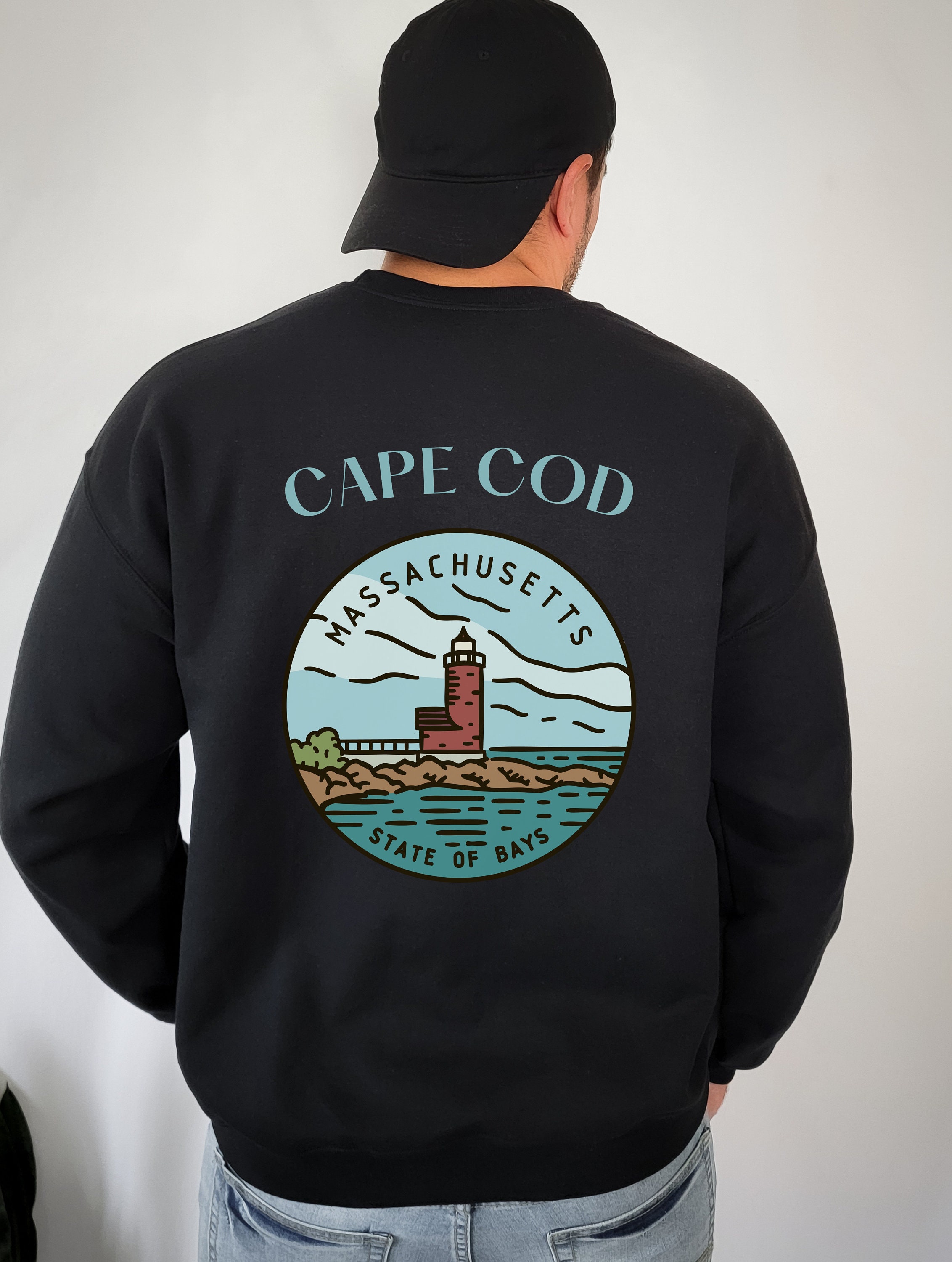 Cape Cod Crewneck, Cape Cod Sweater, Cape Cod Massachusetts Sweatshirt ...
