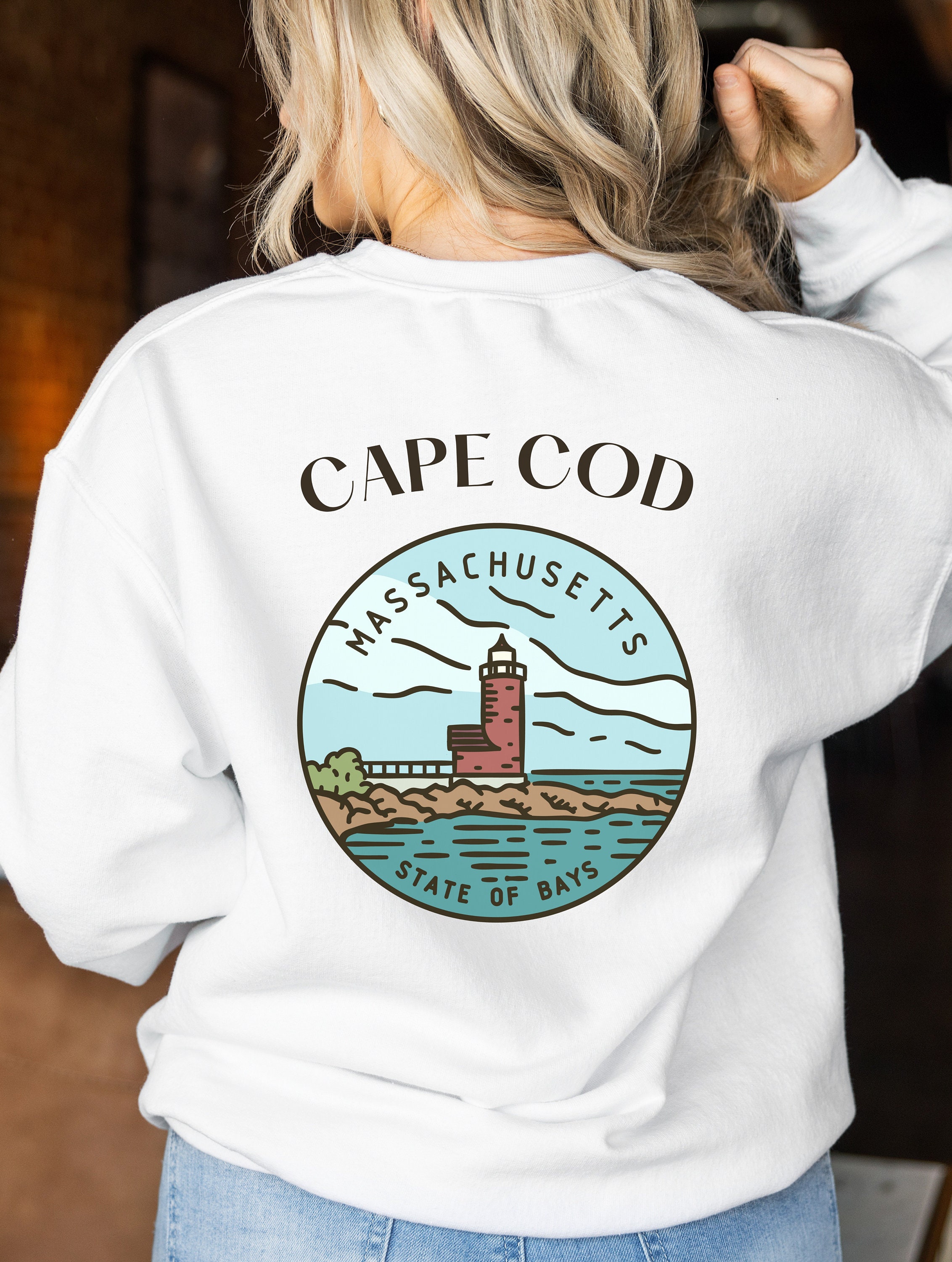 Cape Cod Crewneck, Cape Cod Sweater, Cape Cod Massachusetts Sweatshirt ...