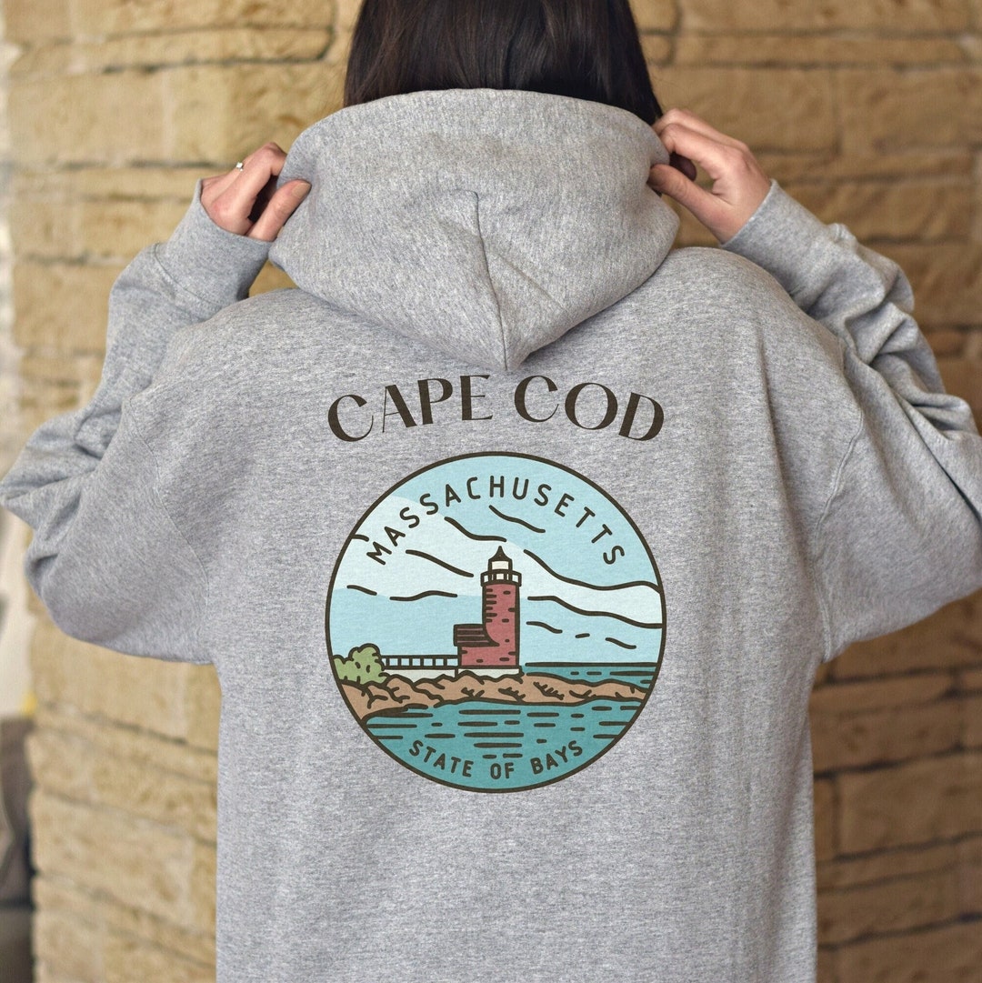 Cape Cod Hoodie, Cape Cod Massachusetts Hooded Sweater, Cape Cod ...