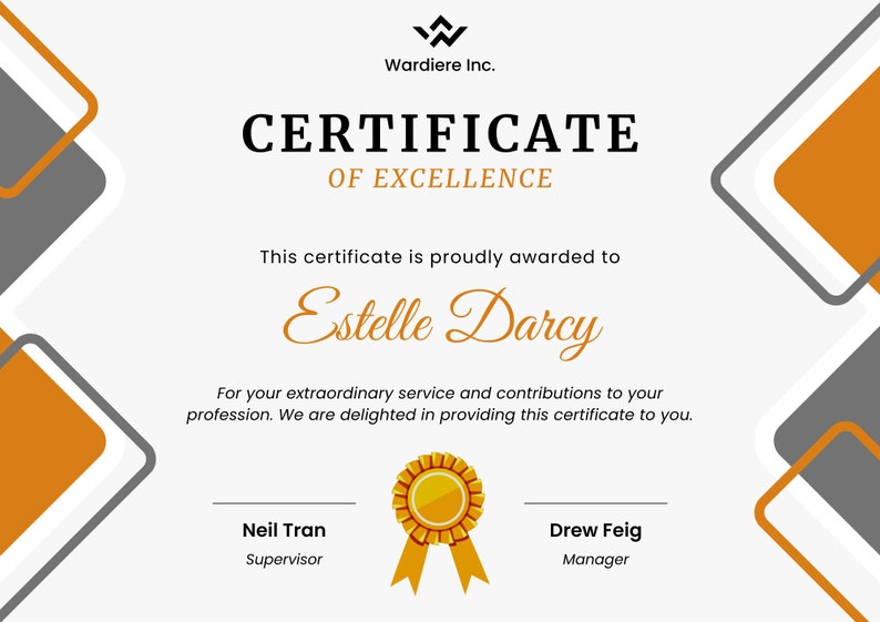 Employee of the Month Certificate Certificate Printable - Etsy