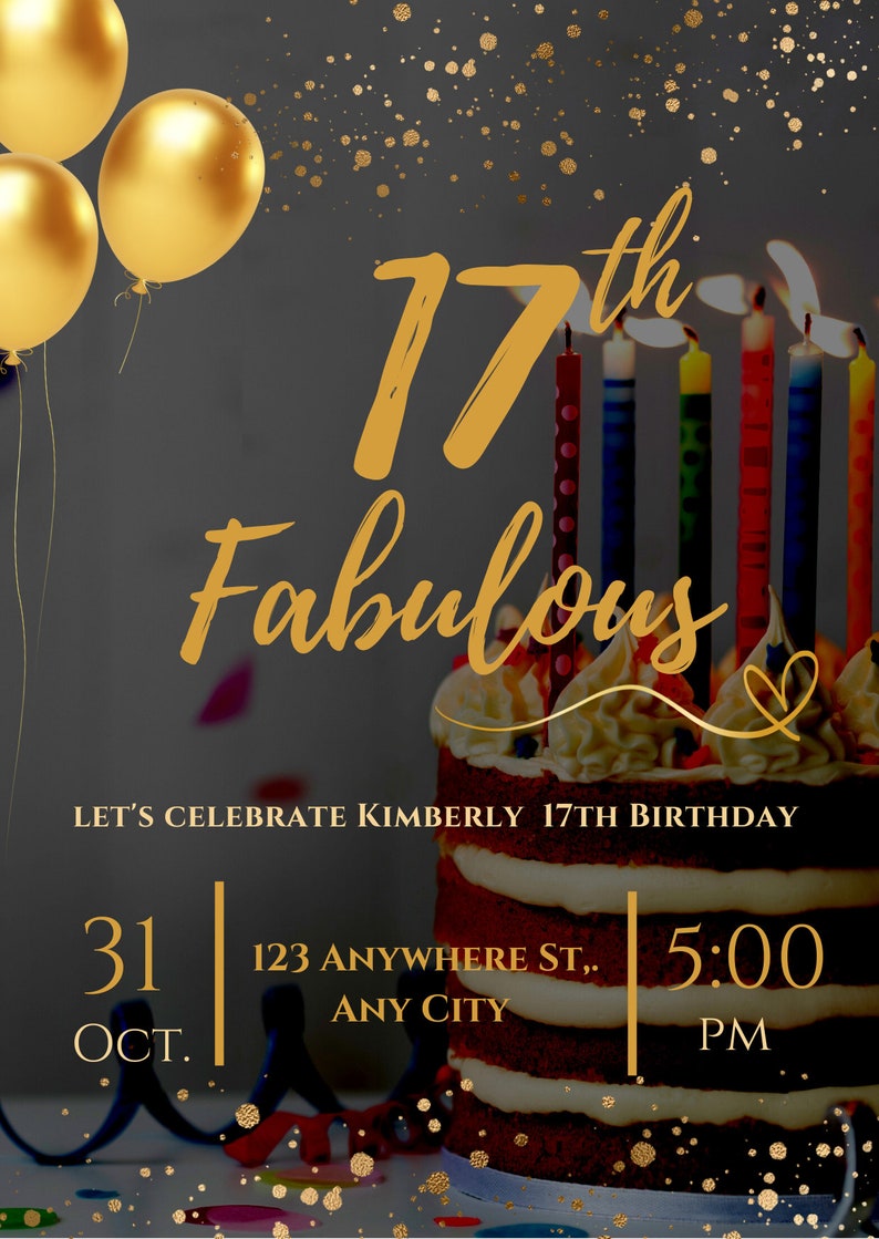 Modern Birthday Invitation Template Instant Download Boho - Etsy