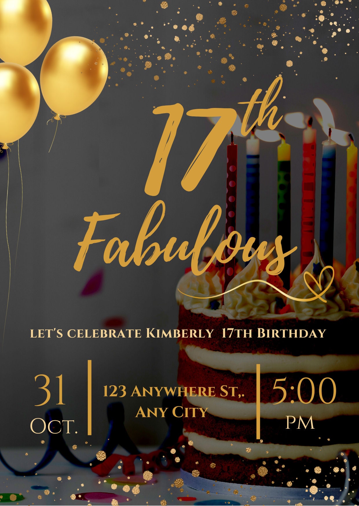 Modern Birthday Invitation Template Instant Download Boho - Etsy