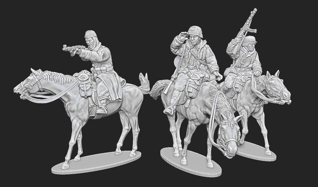 Just Some Miniatures, German Cavalry, Mounted With Looted Soviet ...