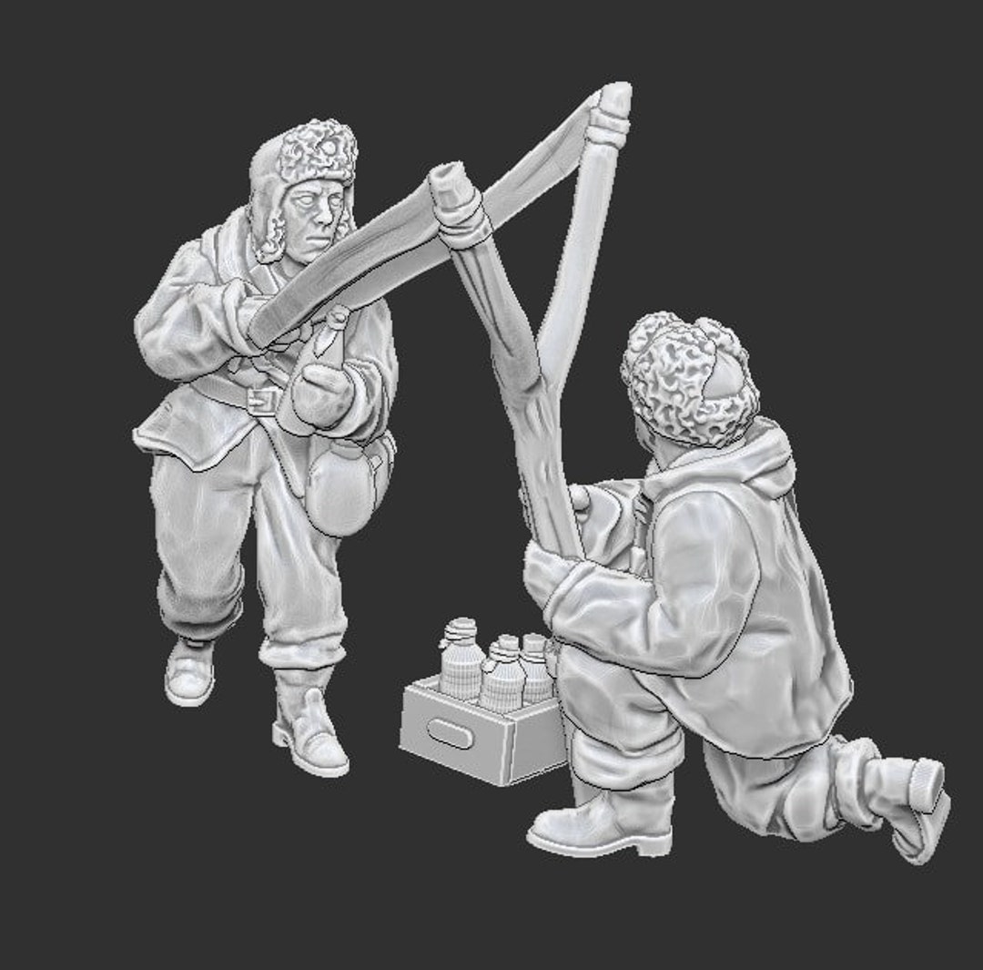 Just Some Miniatures, WW2, Finnish Grenade Sling Shot Kinetic Thrower ...