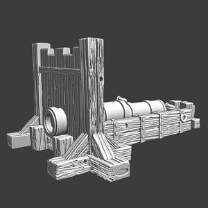 Northern Crusades Miniatures, Medieval Cannon, Bombard, Siege, 1/56 ...