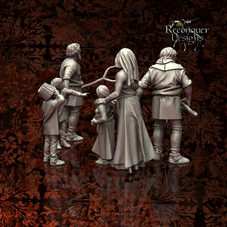 Reconquer Designs Caballero Miniatures Medieval Villagers - Etsy