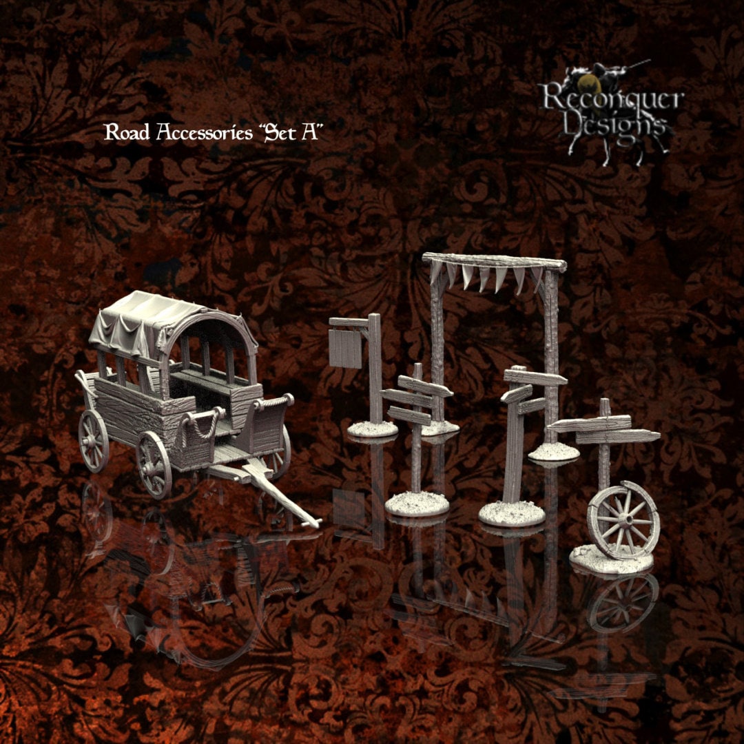 Reconquer Designs, Caballero Miniatures, Road Accessories, Broken ...