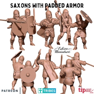 Dark Age Saxon Infantry With Padded Armor Set by Eskice Miniatures ...