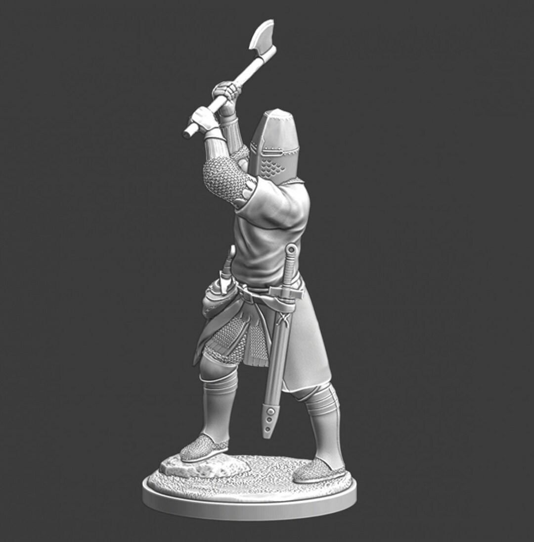 Northern Crusades Miniatures, Medieval Crusader Knight With 2 Hand Axe ...