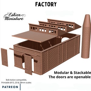 WW2 Factory Building by Eskice Miniature, Bolt Action Chain of Command ...