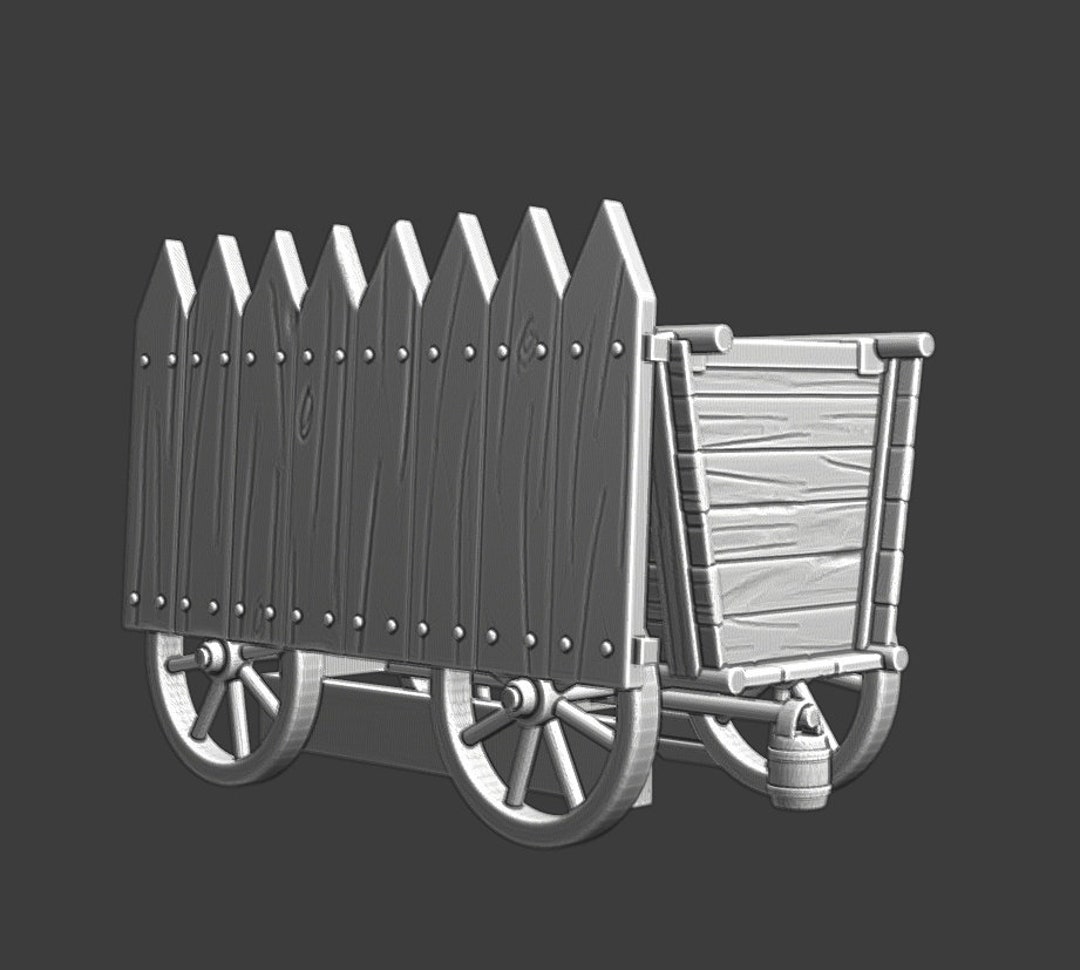 Northern Crusades Miniature, Medieval War Wagon, Hussite Defense, Role Playing Miniatures, 28mm ...