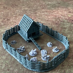 Reconquer Designs, Caballero Miniatures, Chicken Coop, Medieval, Dnd ...