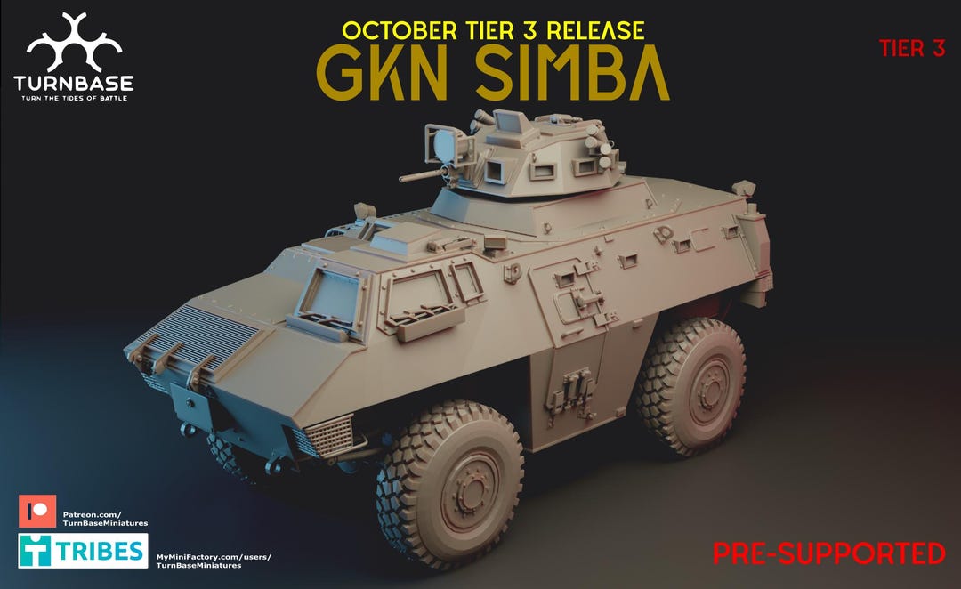 Turnbase Modern Miniatures Philippine Army GKN Simba APC Transport ...