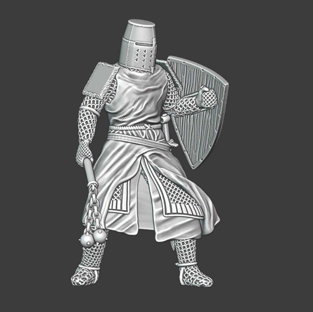 Northern Crusades Miniatures, Medieval Crusader Knight With Flail, Role ...