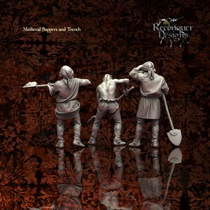 Reconquer Designs, Miniatures, Sappers and Siege Trench, 28mm, 20mm, 1/ ...