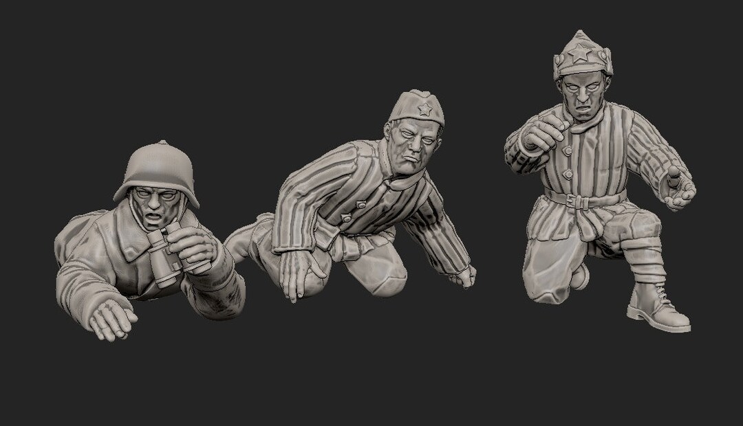 Just Some Miniatures, WW2, Soviet Anti Tank Gun Crew, 28mm, 54mm, Bolt ...