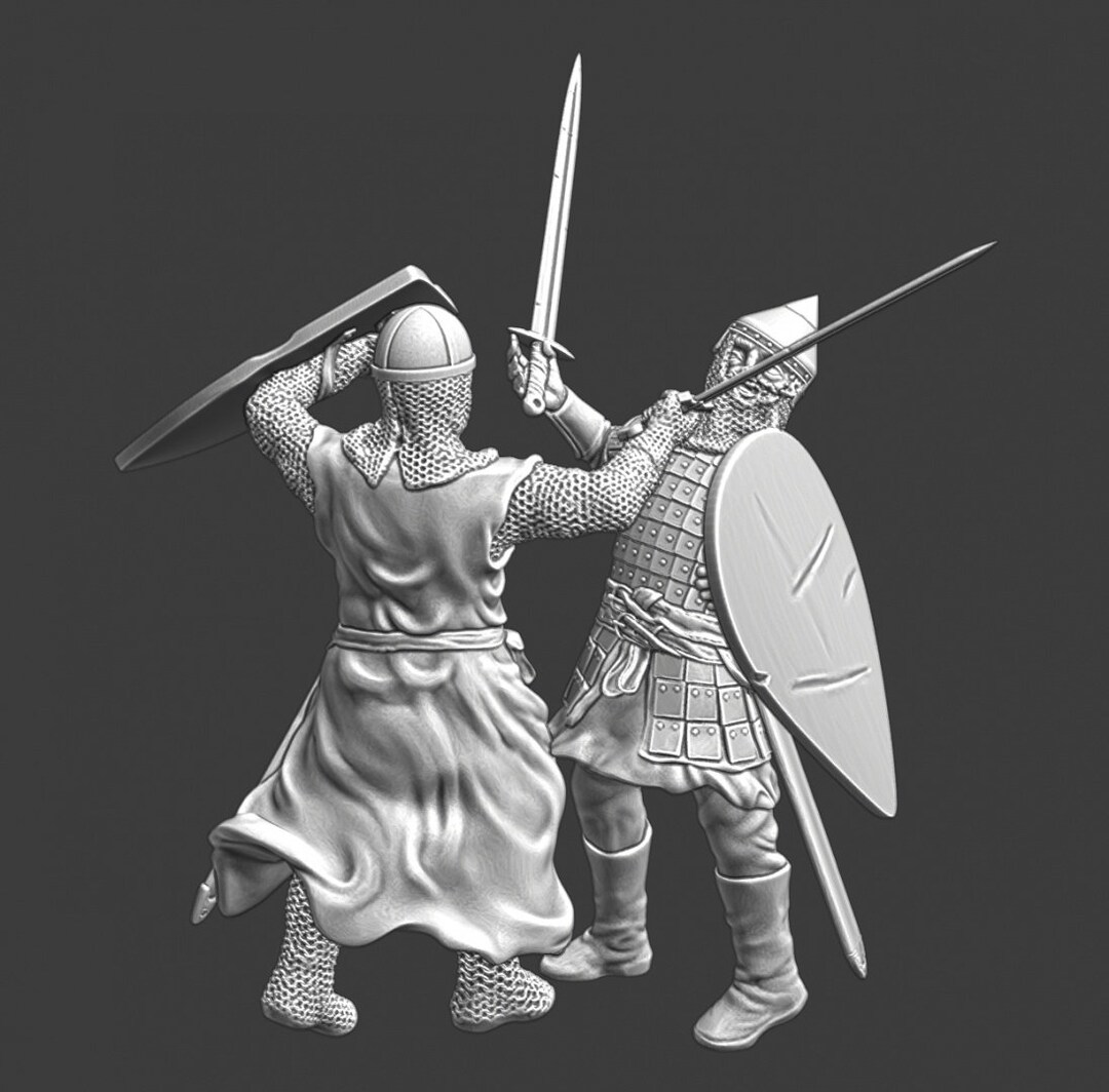 Northern Crusades Miniatures, Medieval Crusader Combat Scene, Role ...