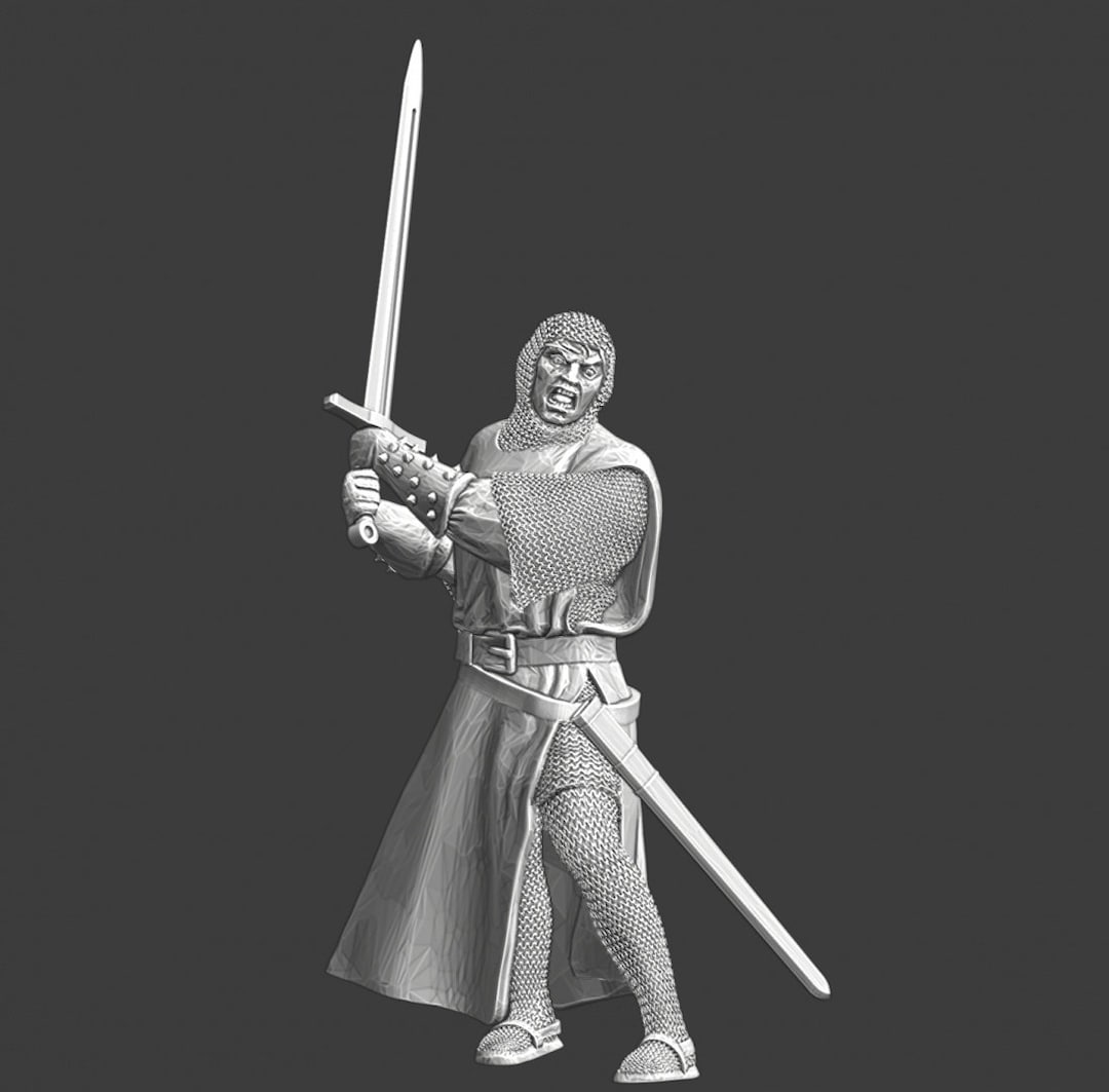 Northern Crusades Miniatures, Medieval Foot Knight Swinging Sword ...
