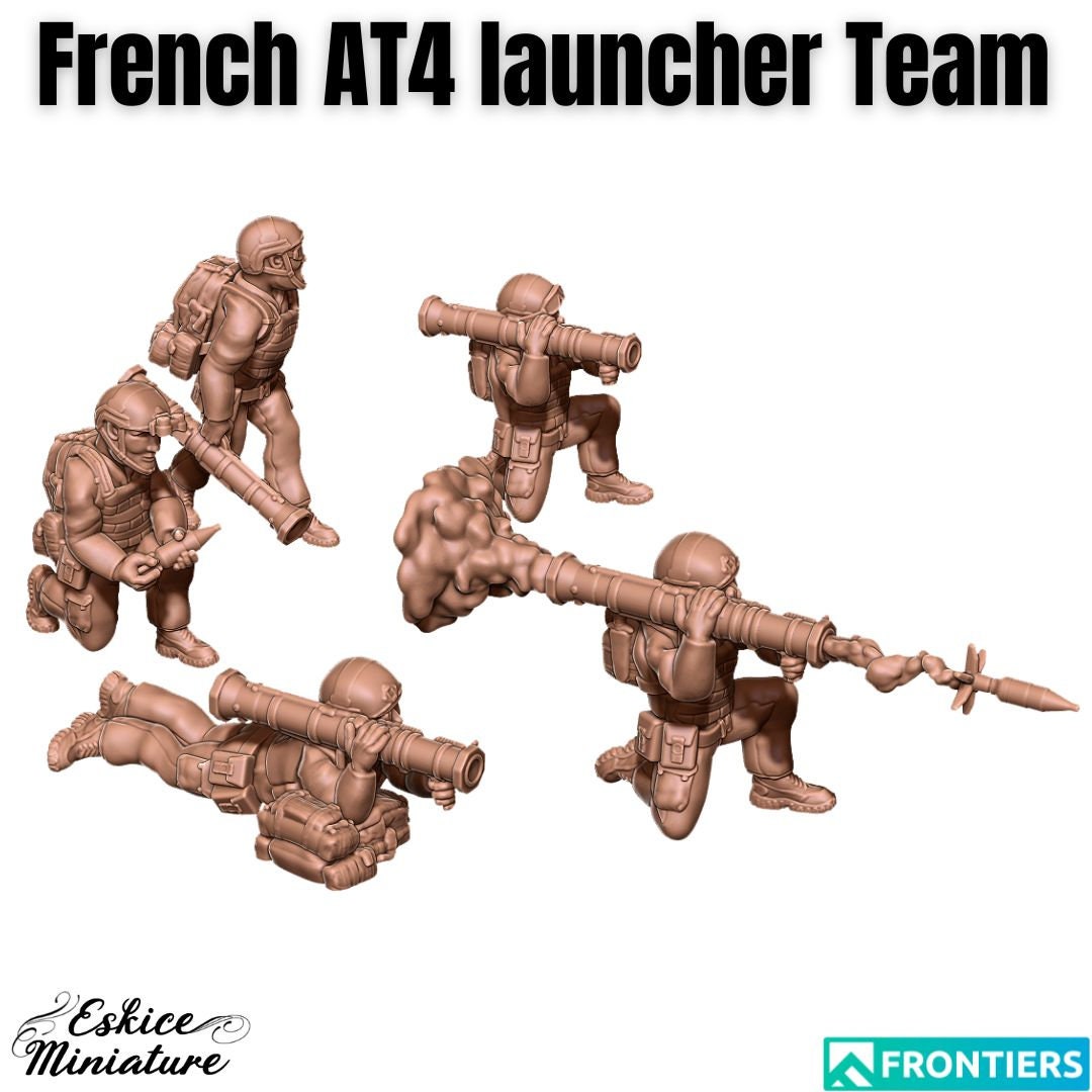 Modern French Army AT4 Launcher Team, Eskice Miniatures, Wargaming, 15mm, 20mm, 28mm, 54mm ...