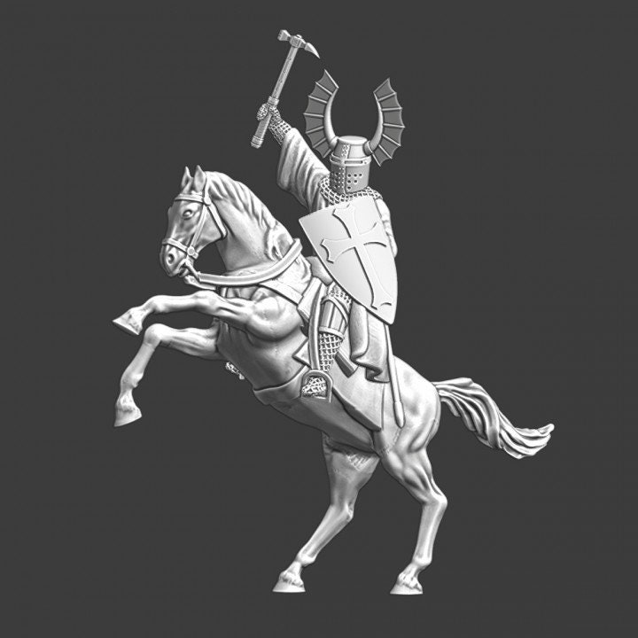 Northern Crusades Miniature Medieval Mounted Teutonic Knight - Etsy