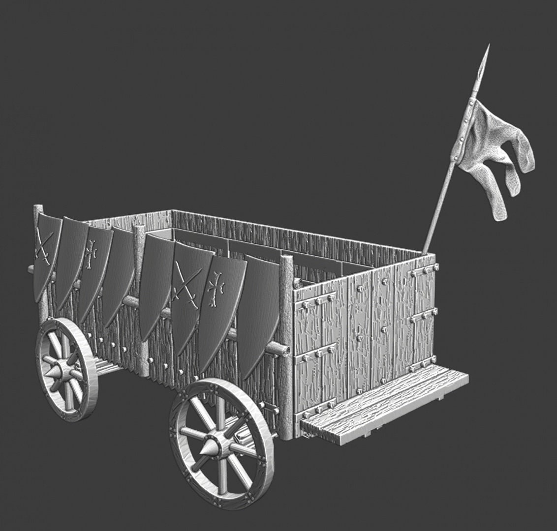 Northern Crusades Miniatures, Medieval Heavy War Wagon, Battle Wagons ...