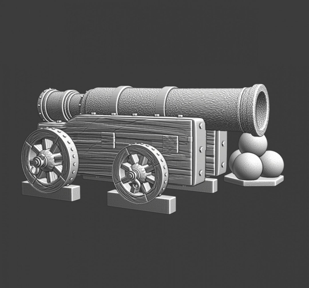Northern Crusades Miniature, Medieval Large Cannon Mons Meg, Bombard ...