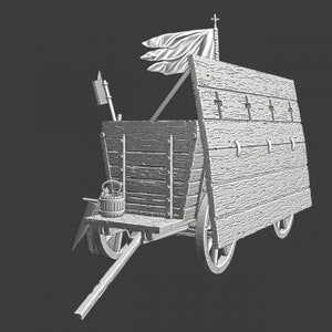 Northern Crusades, Miniatures, Medieval, War Wagon, Hussite, Role Playing Miniatures, 28mm, 3D ...