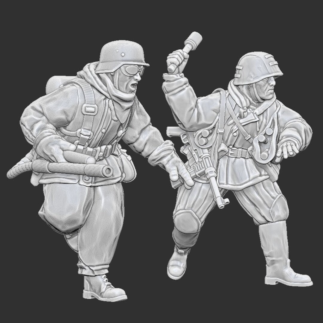 Just Some Miniatures, Ze Flammenwerfer, Flamethrower & Grenade Infantry ...