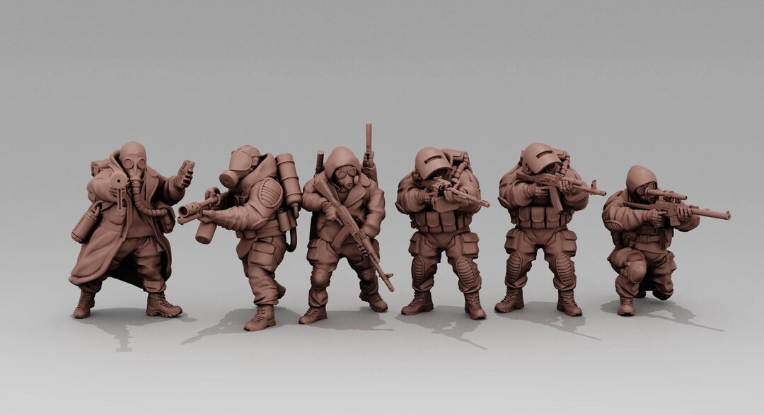 Zone Stalkers Squad by Turnbase Minifigures, 15mm 20mm 28mm 32mm 54mm ...