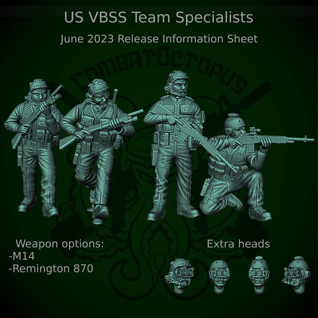 Combat Octopus, Modern Miniatures, US Navy VBSS Specialists, Multi-part ...