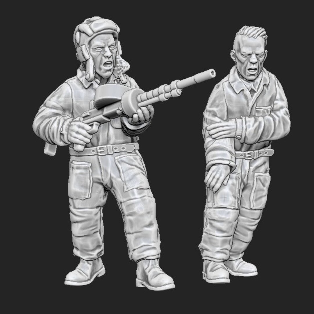 Just Some Miniatures, WW2, Soviet Tankers, Dismounted, 28mm, 54mm, Bolt ...