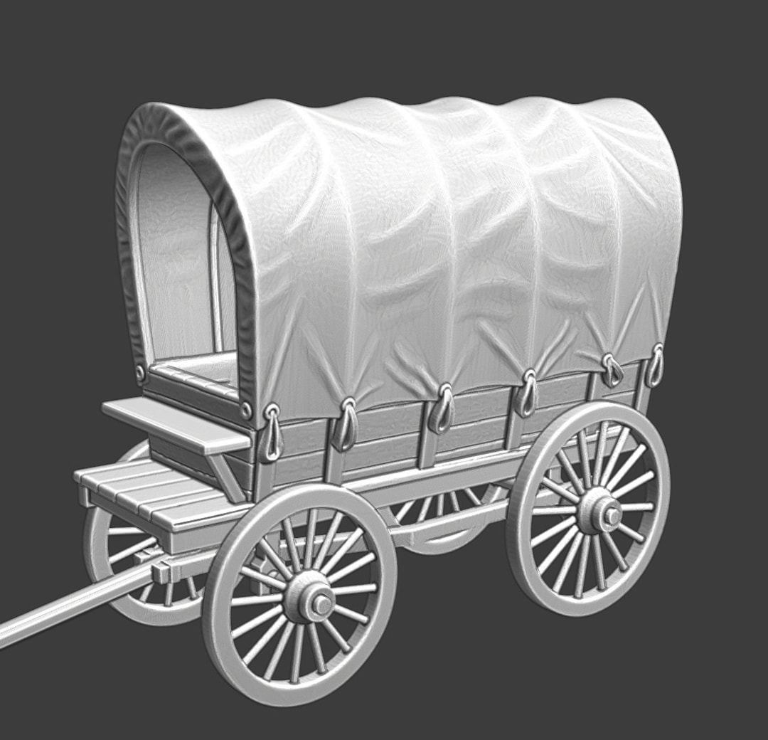 Northern Crusades Miniature, Late Medieval Covered Wagon, Scenery, Role ...