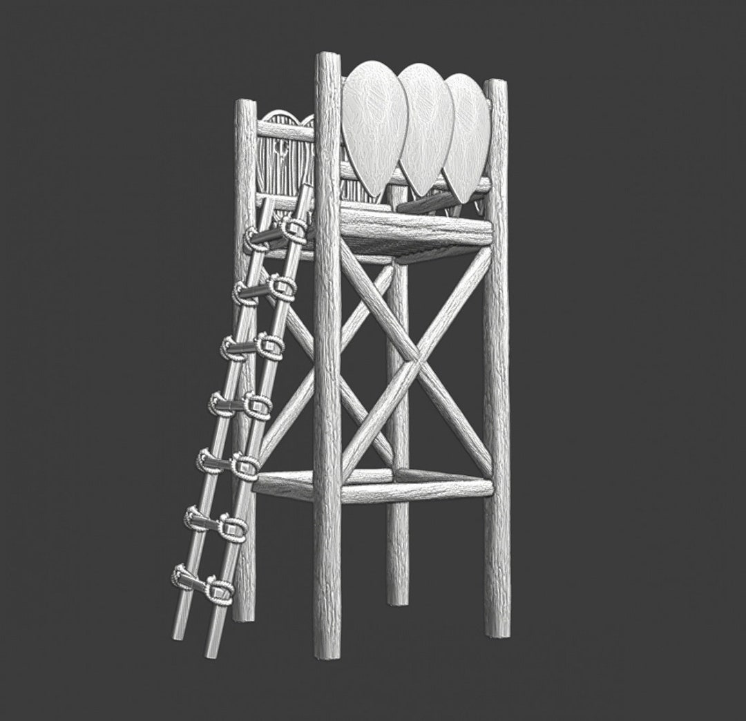 Northern Crusades Miniature, Medieval Simple Crusader Watchtower, RPG ...