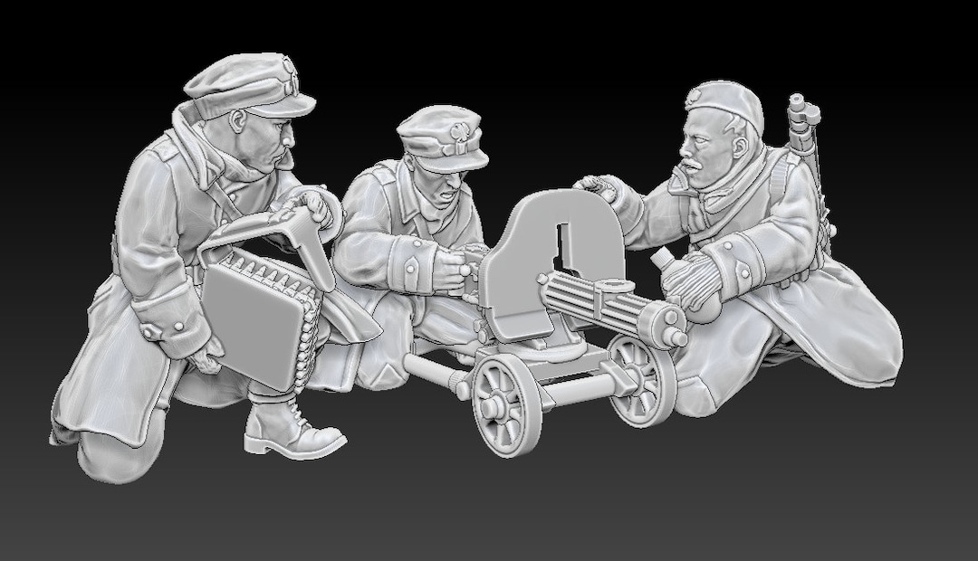 Just Some Miniatures, WW2, Polish People's Army Maxim MG Team, 28mm ...