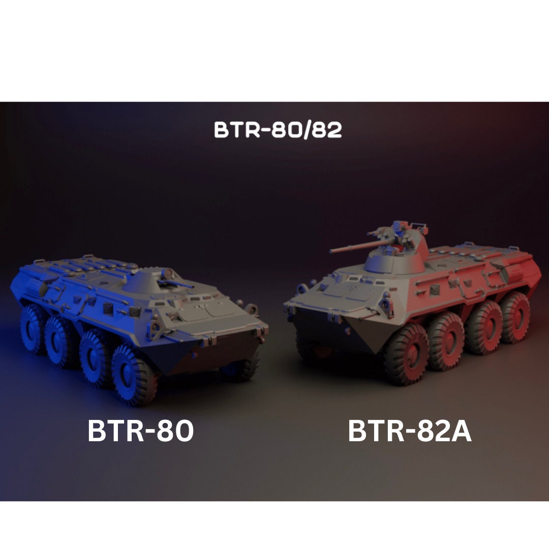 BTR-80 or BTR-82 Russian APC Vehicle Minifigure, 15mm 20mm 28mm 32mm ...