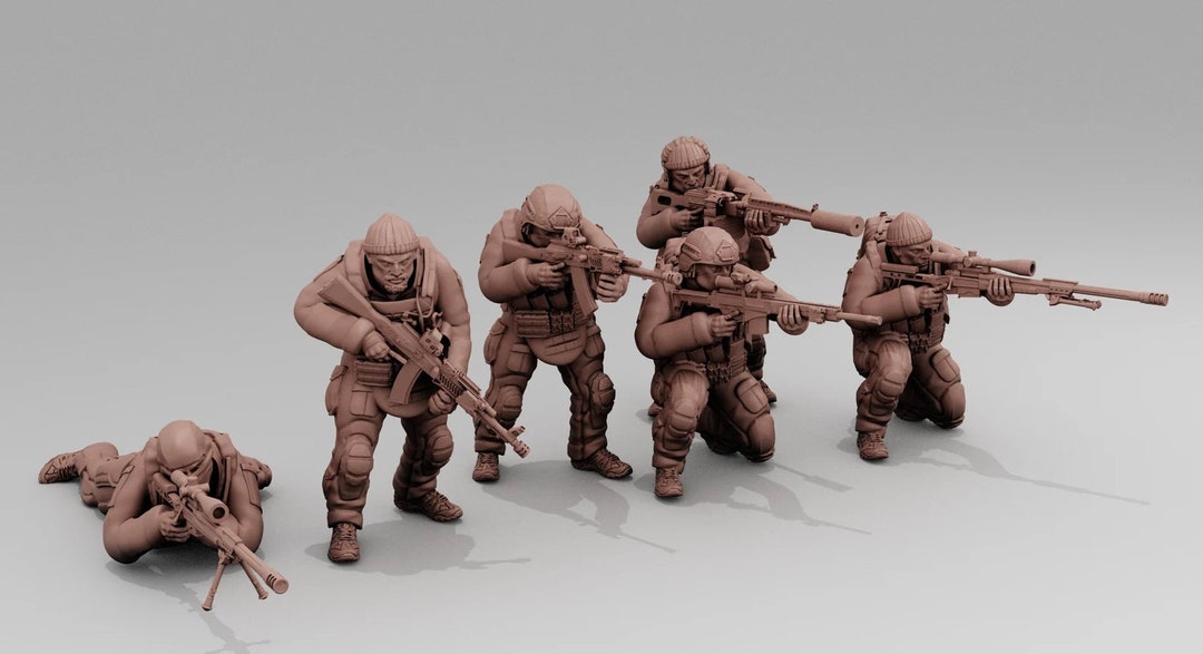 Russian PMC Mercenaries | Turnbase Minifigures, 15mm 20mm 28mm 32mm ...