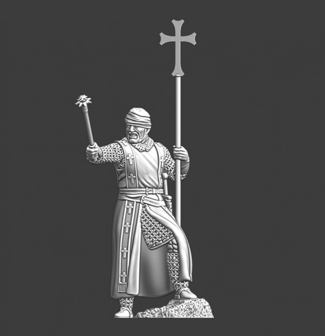 Northern Crusades Miniatures, Medieval Wounded Crusader Bishop With ...
