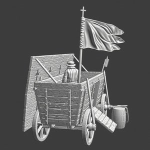 Northern Crusades, Miniatures, Medieval, War Wagon, Hussite, Role Playing Miniatures, 28mm, 3D ...