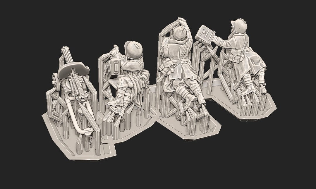 Just Some Miniatures, WW2, Soviet Maxim MMG Team, Red Army, 15mm, 1/100 ...