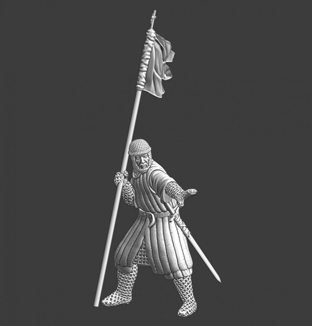 Northern Crusades Miniatures, Medieval Crusader Banner Standard Bearer ...