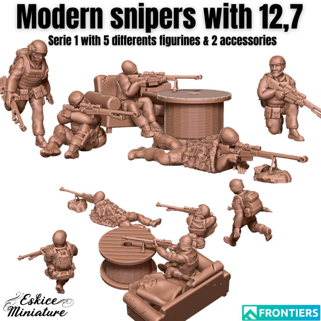Modern French Army Snipers & Accessories, Eskice Miniatures, Wargaming, 15mm, 20mm, 28mm, 54mm ...