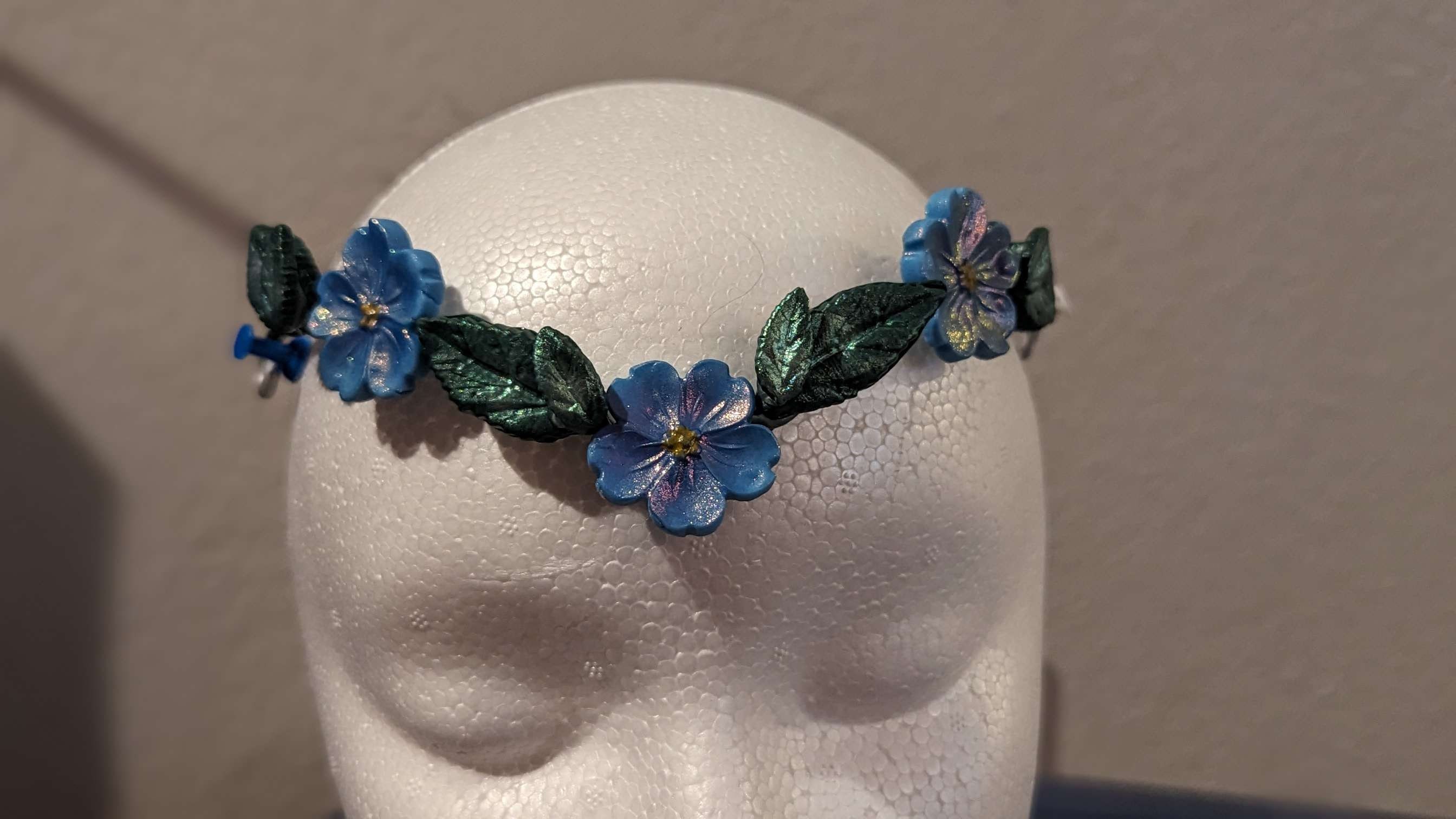 Forget-me-not and Spring Leaves Tiara - Etsy